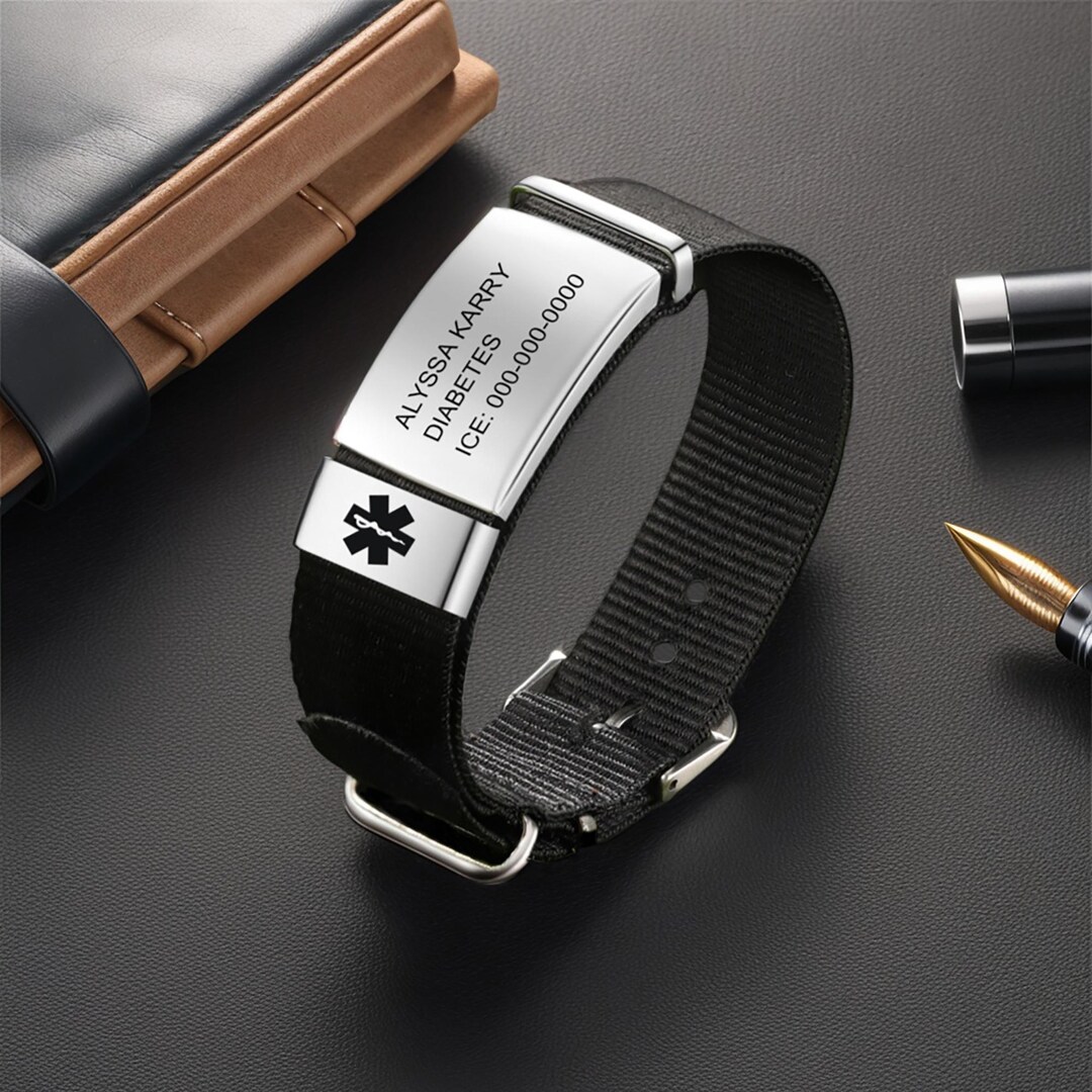 Personalized Medical Alert Bracelet, Custom Engraved Medical ID ...