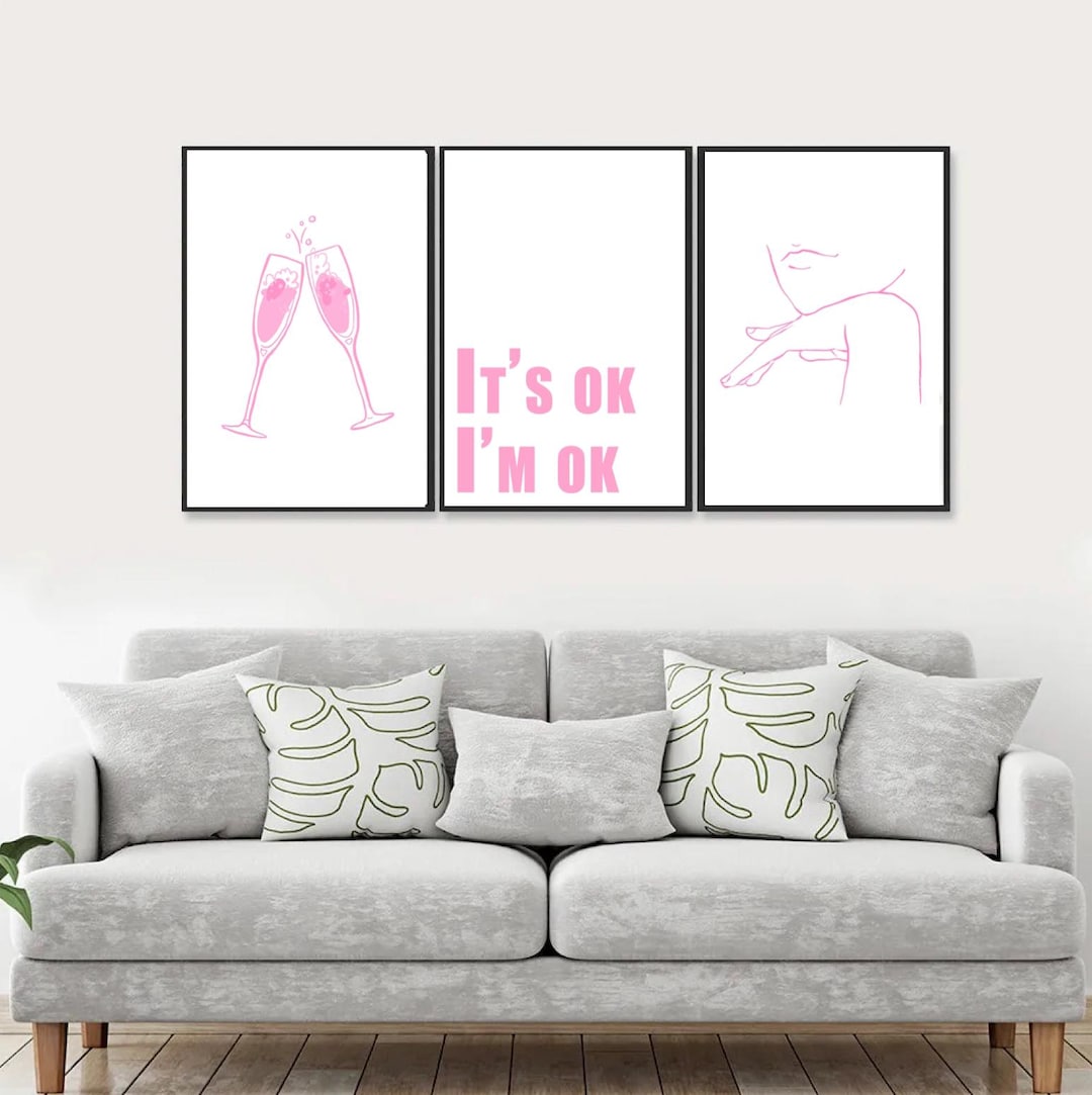 Pink Wall Art Prints: Tate Mcrae, "it's Ok, I'm Ok." Set of 3 - Etsy