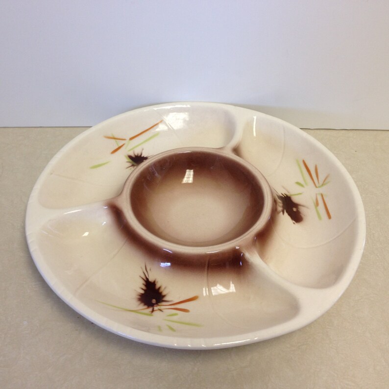 Lane & Co. Divided Appetizer Platter, California Pottery, Veggie Plate ...
