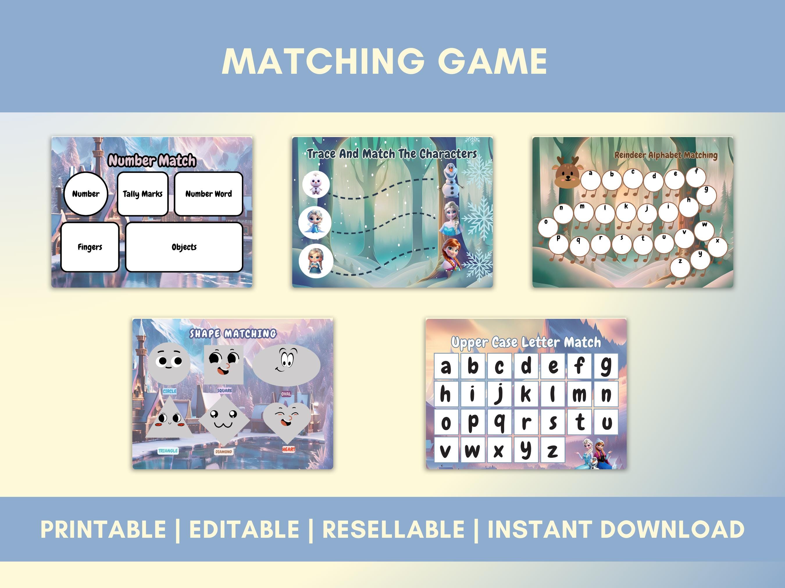 Frozen Theme Busy Book tracing, Shapes, Numbers, Letters Digital ...