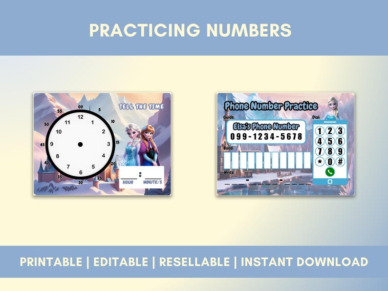 Frozen Theme Busy Book tracing, Shapes, Numbers, Letters Digital ...