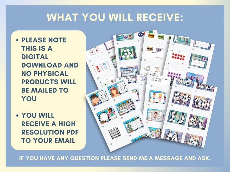 Frozen Theme Busy Book tracing, Shapes, Numbers, Letters Digital ...