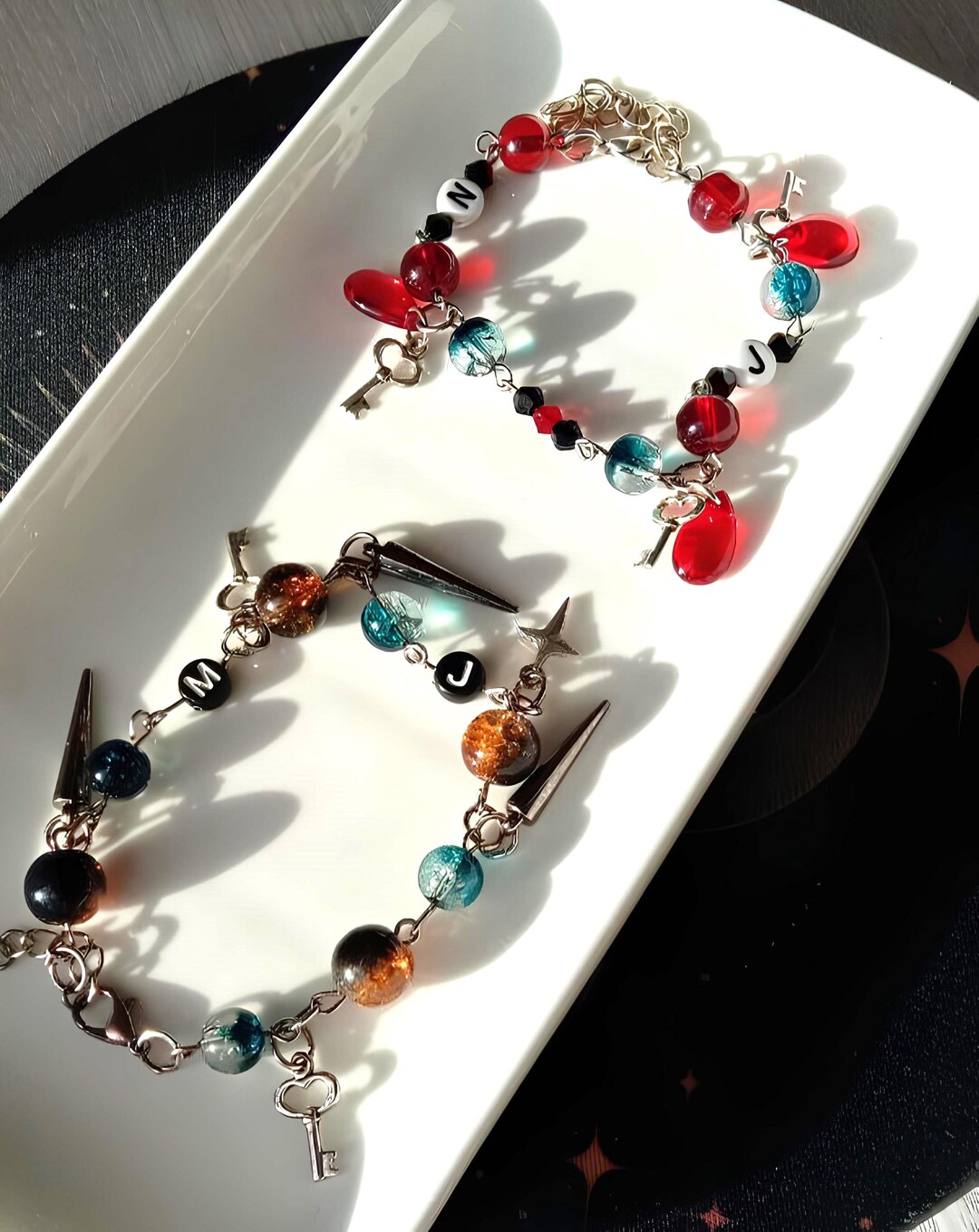 AFTG Fandom Jewelry Handmade Crystal Silver Neil Josten Andrew Minyard ...