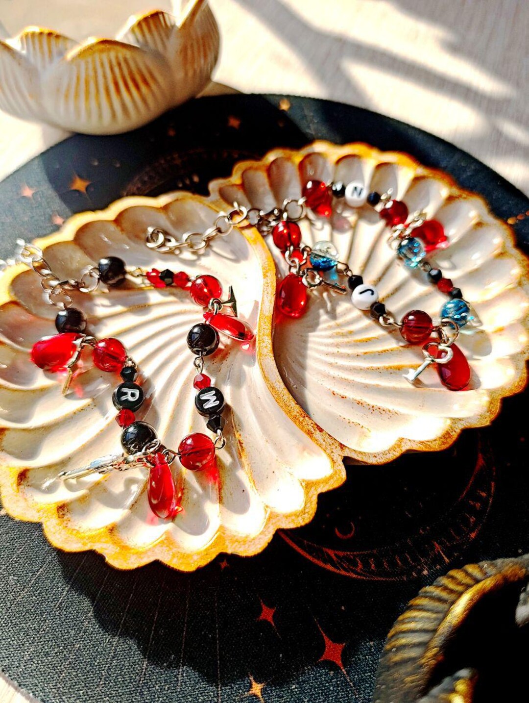 Pulsera de cristal hecha a mano de AFTG Jewelry Neil Josten Riko ...