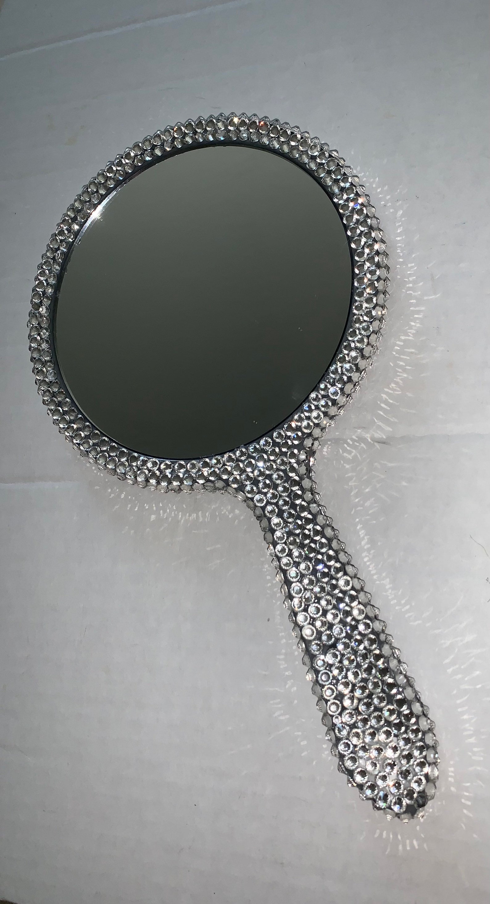 Personalized Hand Held Mirror With Rhinestones 3x - Etsy