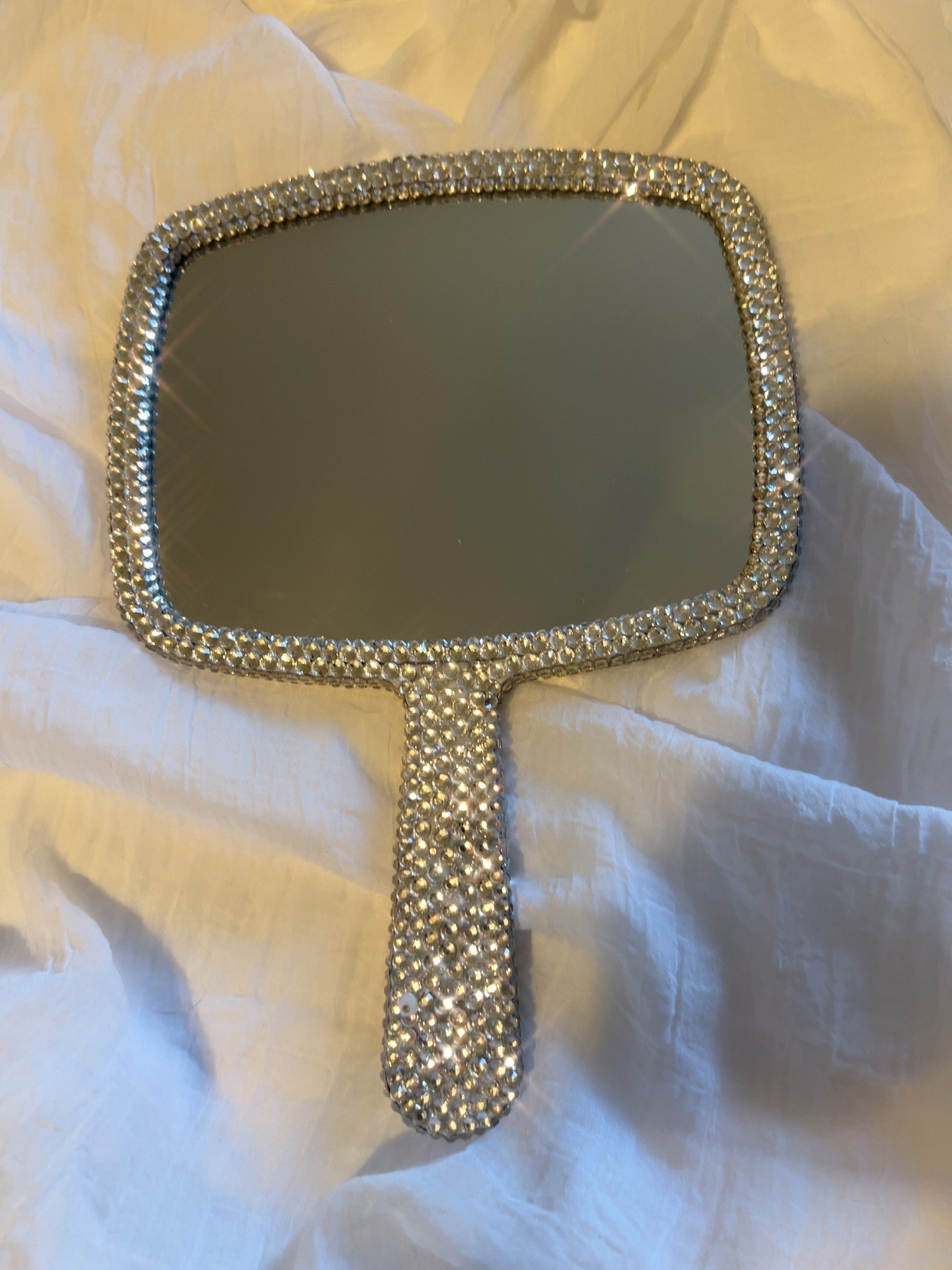 Personalized Hand Held Mirror With Rhinestones 3x - Etsy