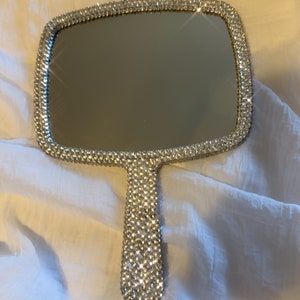Personalized Rhinestone Hand Mirror Sparkle Bling Decor Choose Your ...