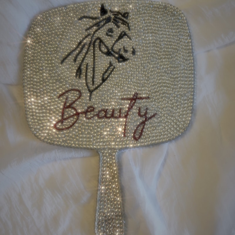 Rhinestone Mirror - Etsy