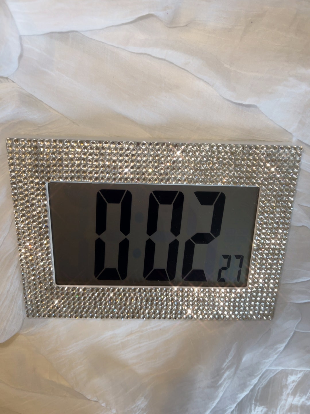 Digital 8 Wall or Table Clock Covered With Rhinestones NO BACKLIGHT - Etsy