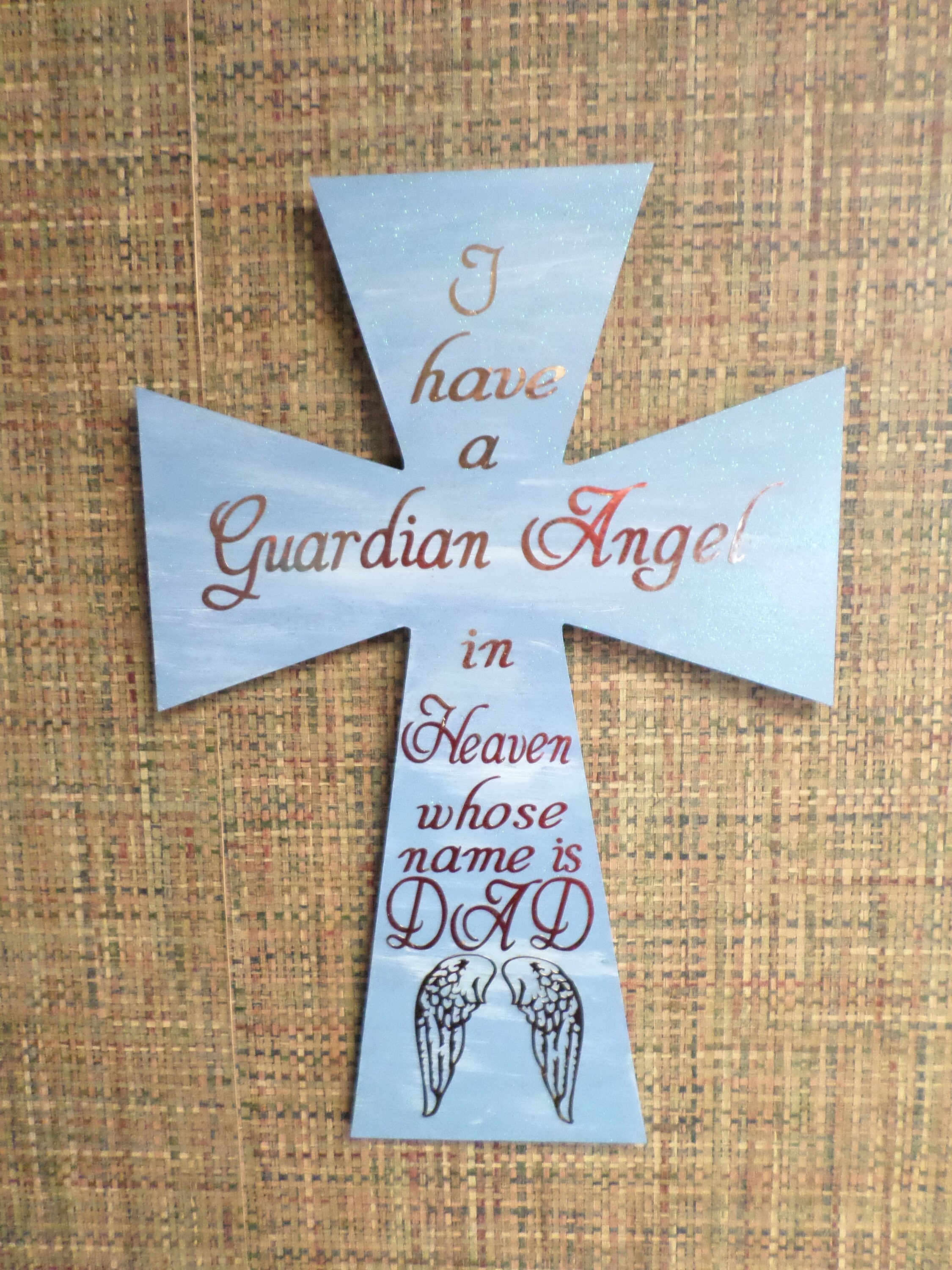Guardian Angel Cross, Memorial Cross, Dad Cross, Mom Cross, Angel Cross ...