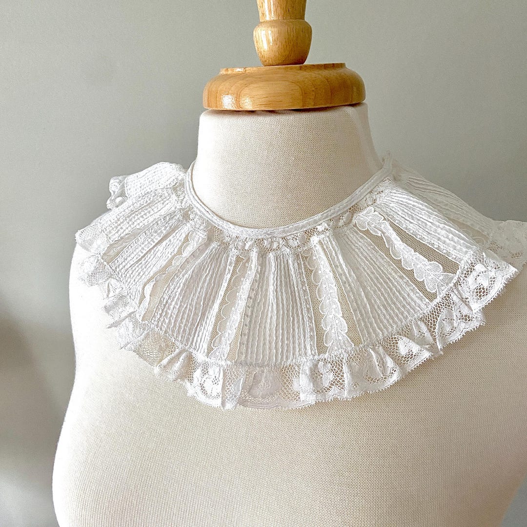Detachable Childs Lace Collar for Toddler Infant, White Lace Edging and ...