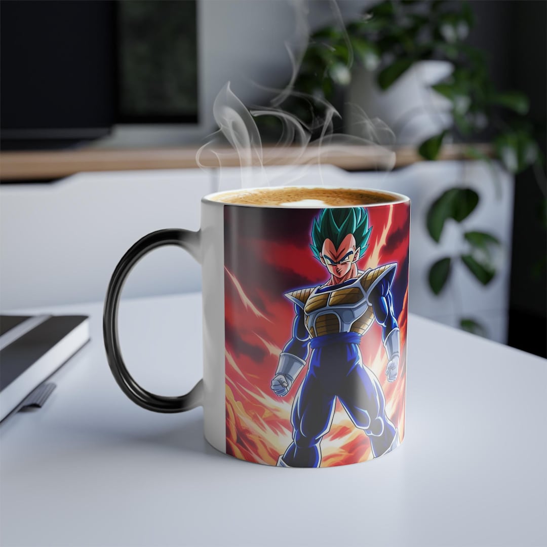 Dragonball Vegeta Color Morphing Mug, Heat Sensitive Coffee Cup, Super ...