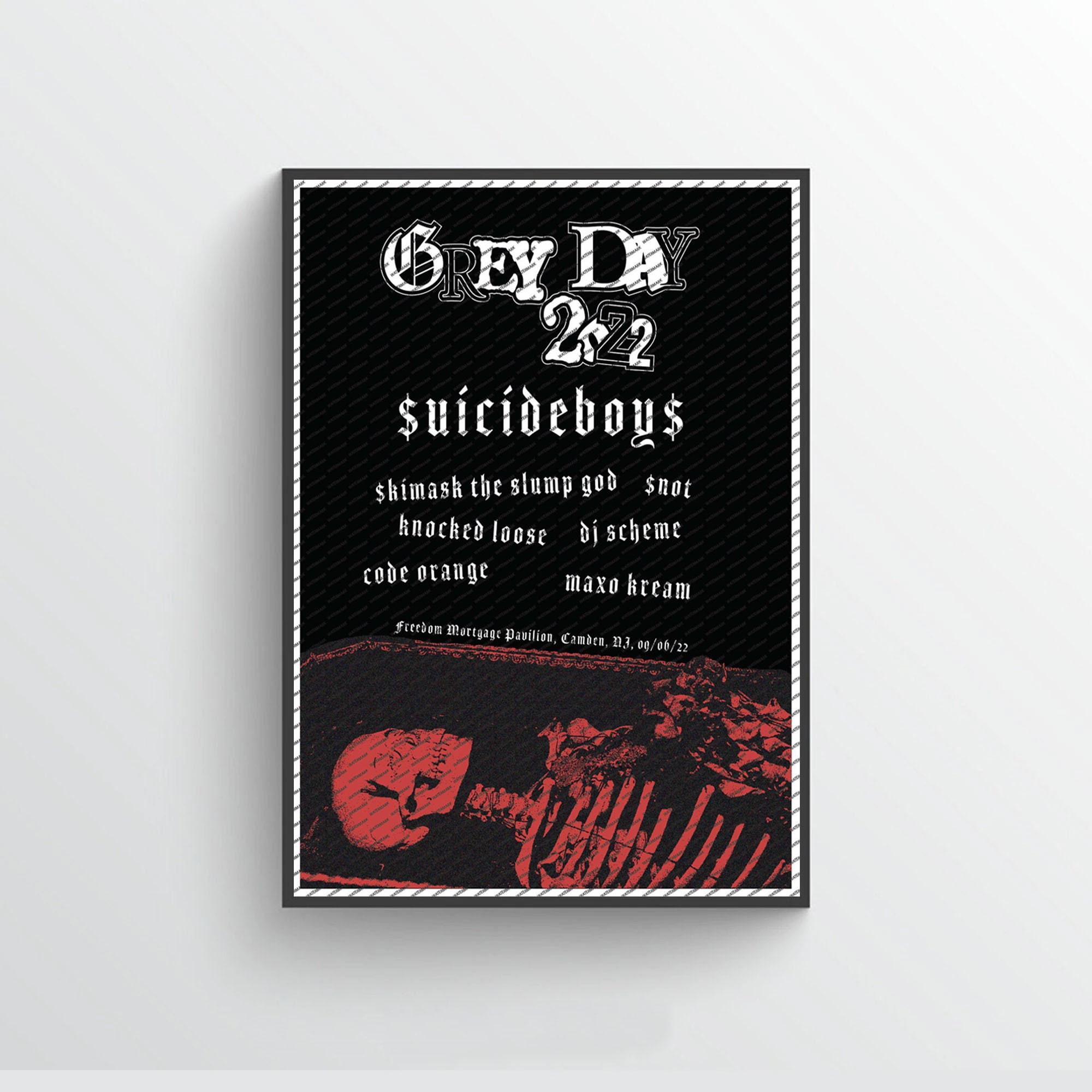 Grey Day 2022 Tour Poster,Suicideboys Third Tour To Hell Poster