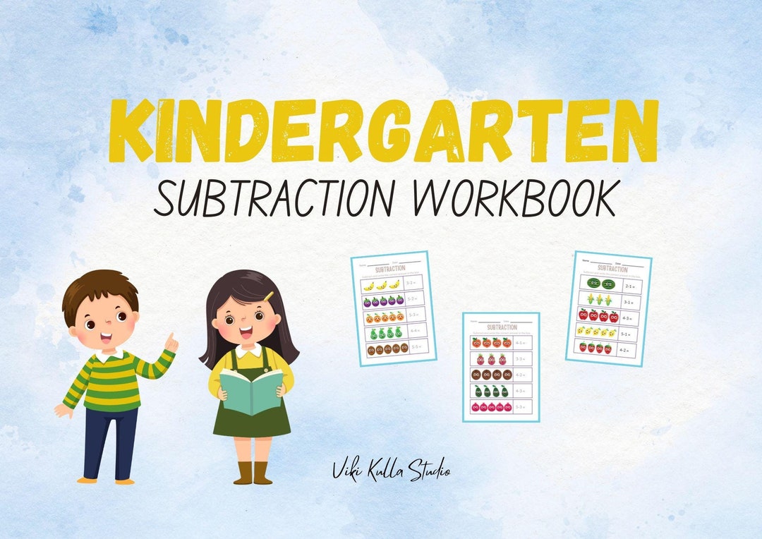 Kindergarten Subtraction Workbook Fun & Engaging PDF File for Early ...