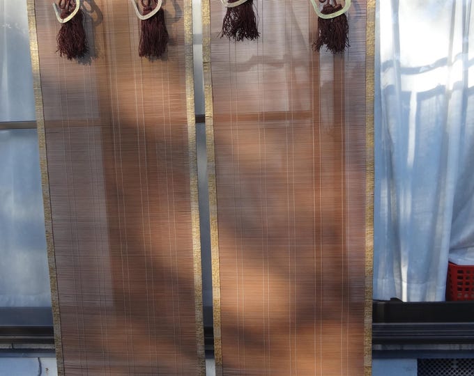 Japanese Traditional Bamboo Sudare Blinds Set of 2 | 44×168cm | Tatami ...