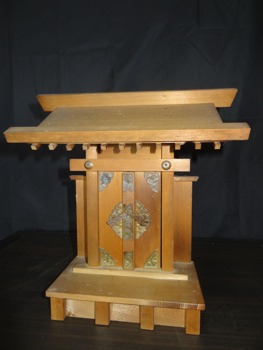 Japanese Traditional Wooden Kamidana Shinto Altar | Miniature Shrine ...