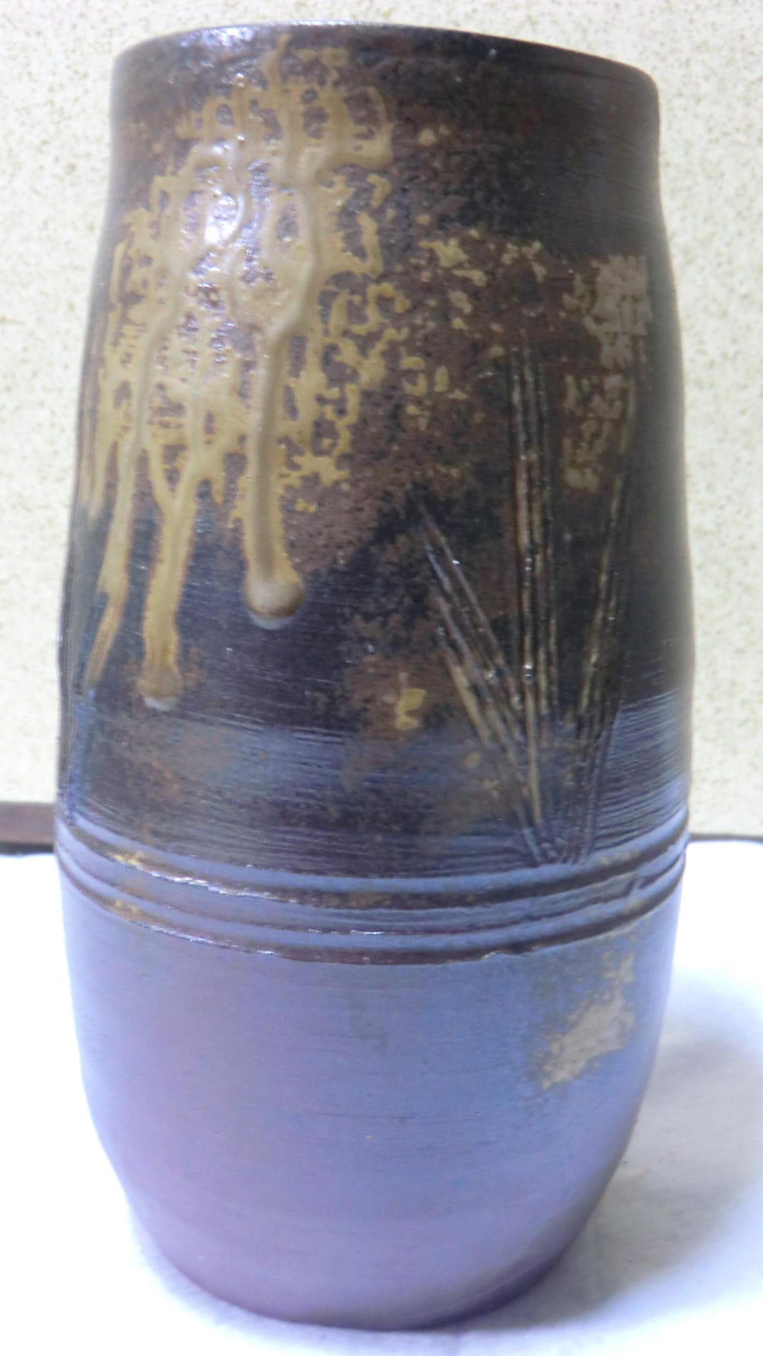 Bizen Pottery Vase Traditional Japanese Craft Unique Glaze Pattern ...