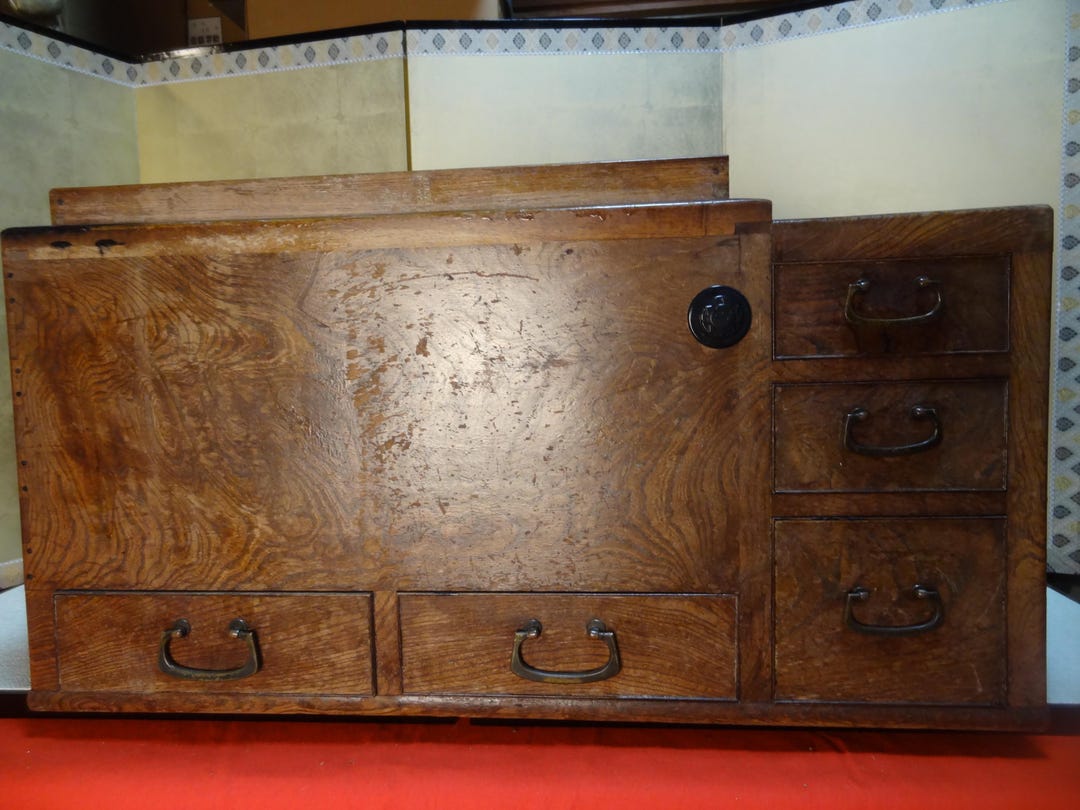Antique Japanese Wooden Hibachi Late 1800s Brass Interior 72×39×39cm ...