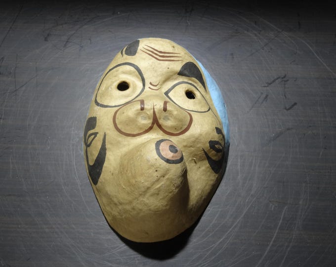 Traditional Japanese Hyottoko Mask - Handmade Washi Papier-Mâché Mask ...