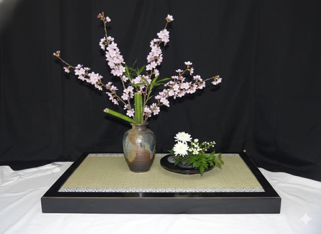Japanese Tatami Display Stand | Wooden Bonsai Flower Incense Platform ...