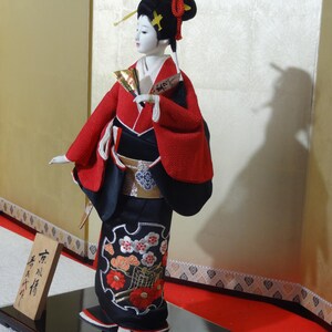 Excellent Sukiyo Japanese Doll "Kyo Fuzei" Silk Kimono 46cm Traditional ...