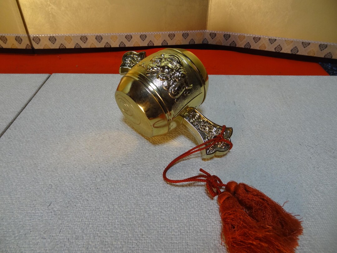 Japanese Lucky Golden Uchide No Kozuchi Mallet Ornament - Metal Fortune ...