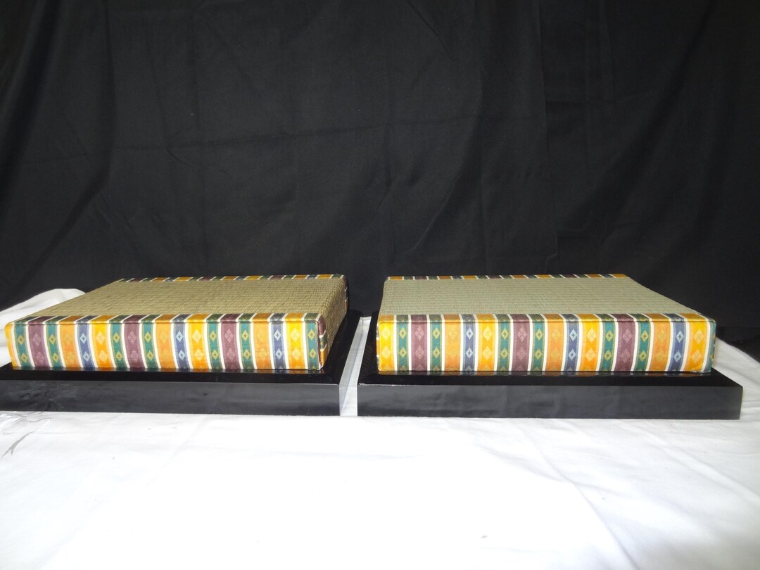 Japanese Tatami Display Stand Set of 2 | Wooden Base Platform for ...