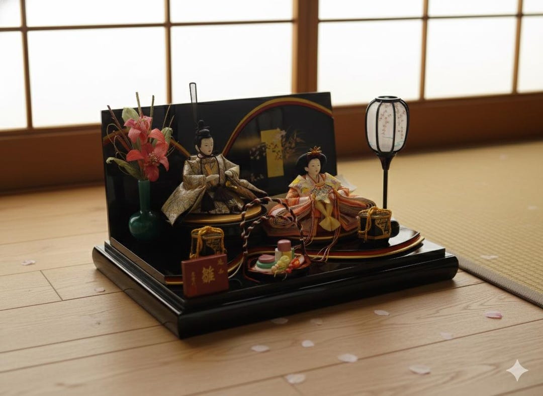 Exquisite Japanese Hina Doll Set | Emperor & Empress Pair | Traditional ...