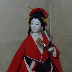 Excellent Sukiyo Japanese Doll "Kyo Fuzei" Silk Kimono 46cm Traditional ...