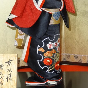Excellent Sukiyo Japanese Doll "Kyo Fuzei" Silk Kimono 46cm Traditional ...