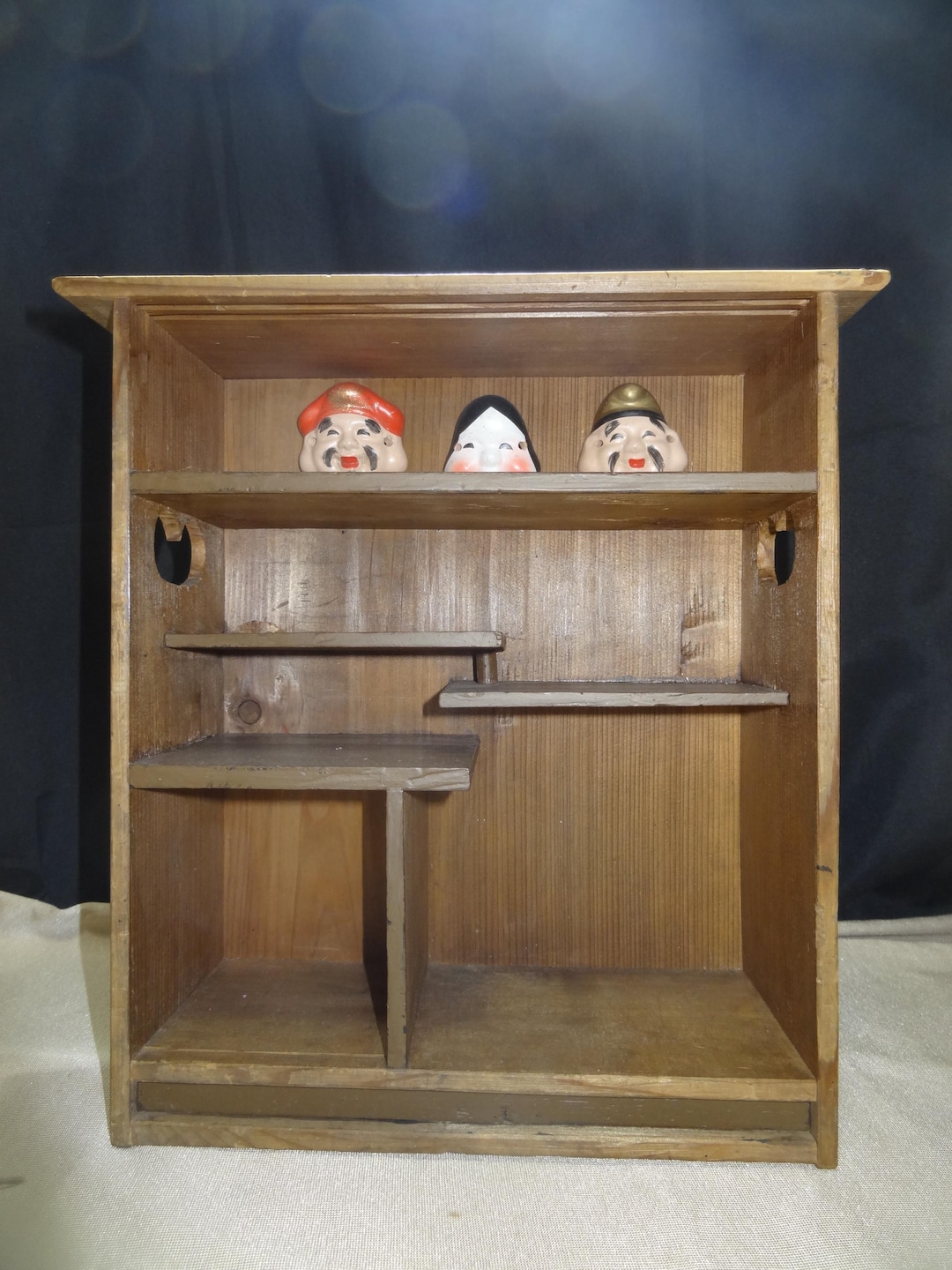 Japanese Wooden Miniature Display Shelf | Traditional Handcrafted Folk ...