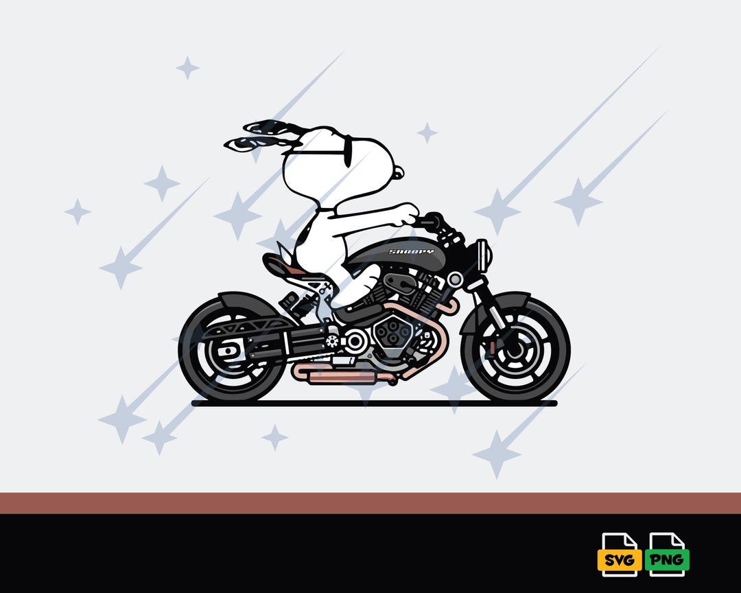 Snoopy Chopper SVG and PNG Files - Etsy