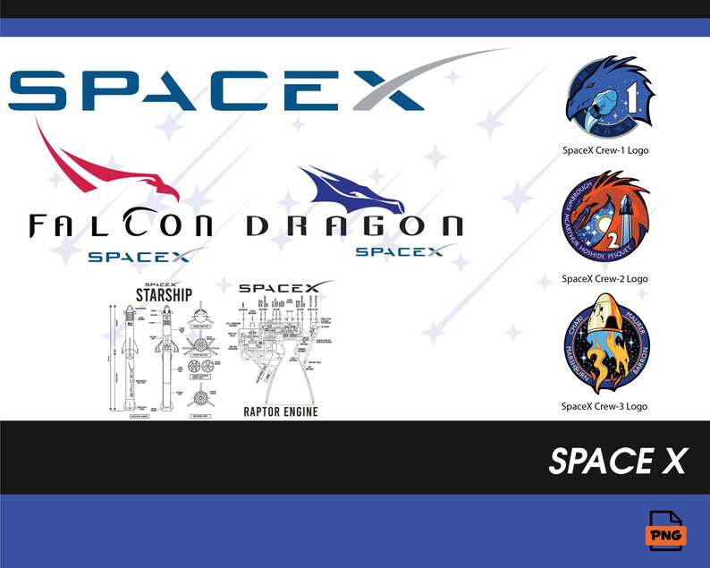 Spacex PNG Files - Etsy