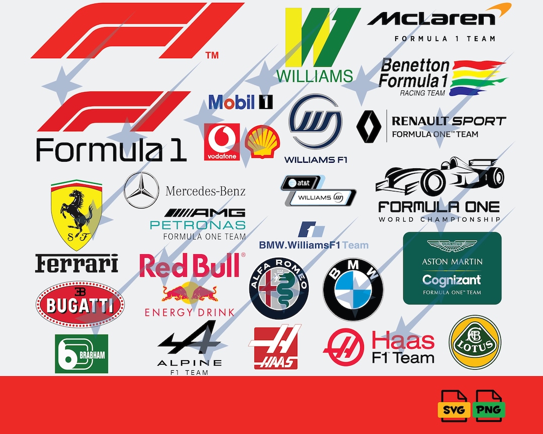 Formula One SVG and PNG Files - Etsy