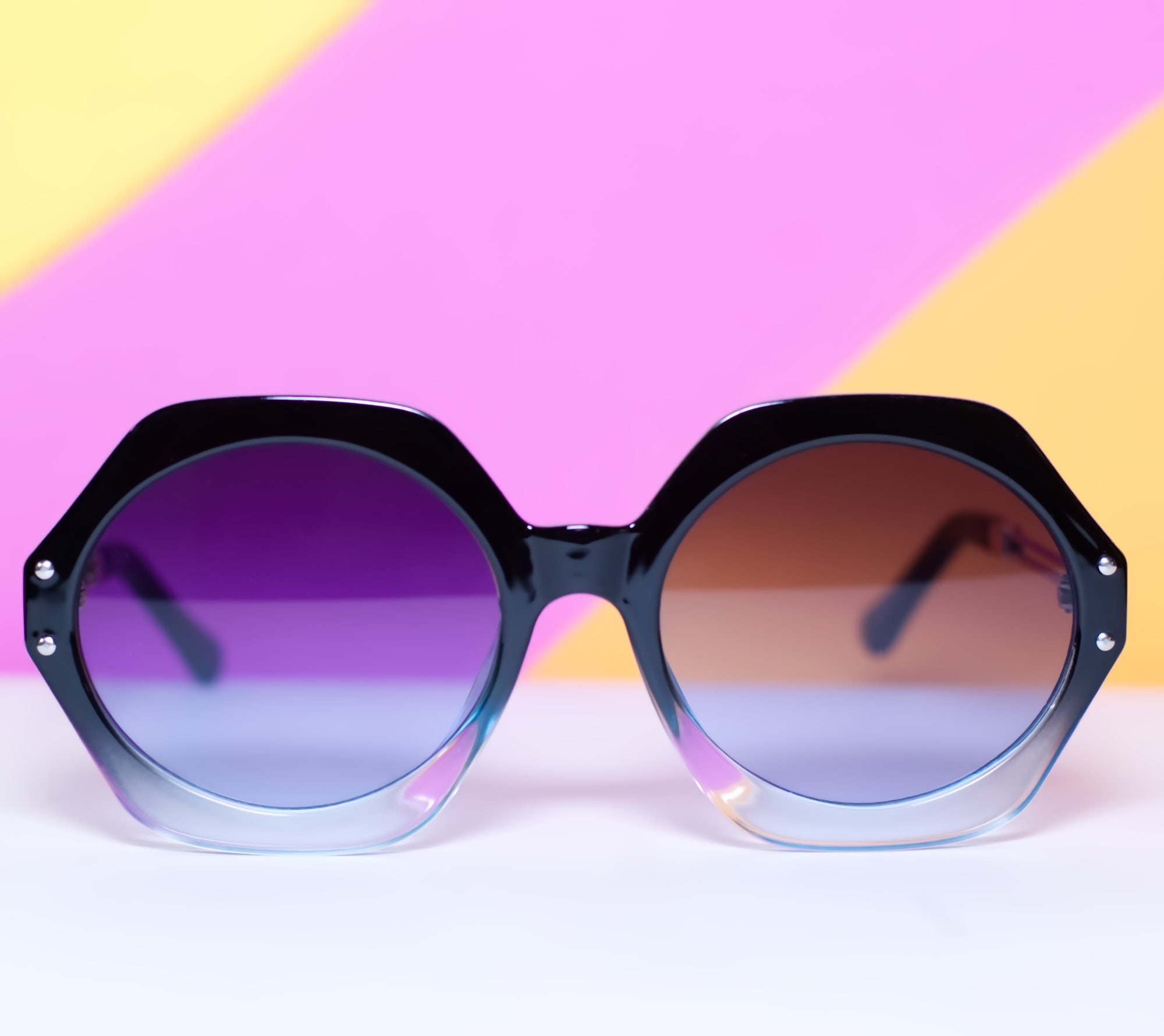 Retro Octagon Frame Round Lens Sunglasses Vintage 60s Inspired - Etsy