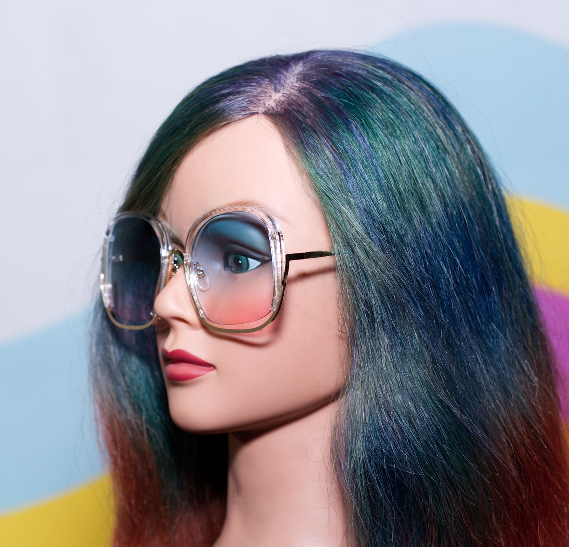 Retro Oversized Sunglasses Pastel Fade Lenses Bohemian Dream - Etsy