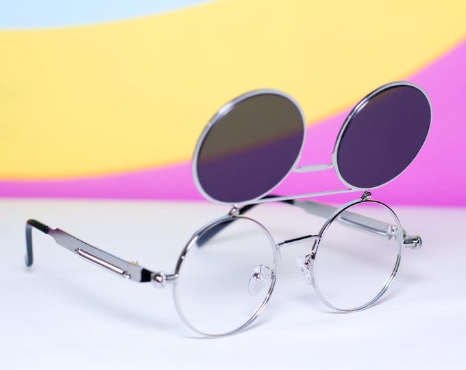 Round Frame Circle Glasses Etsy