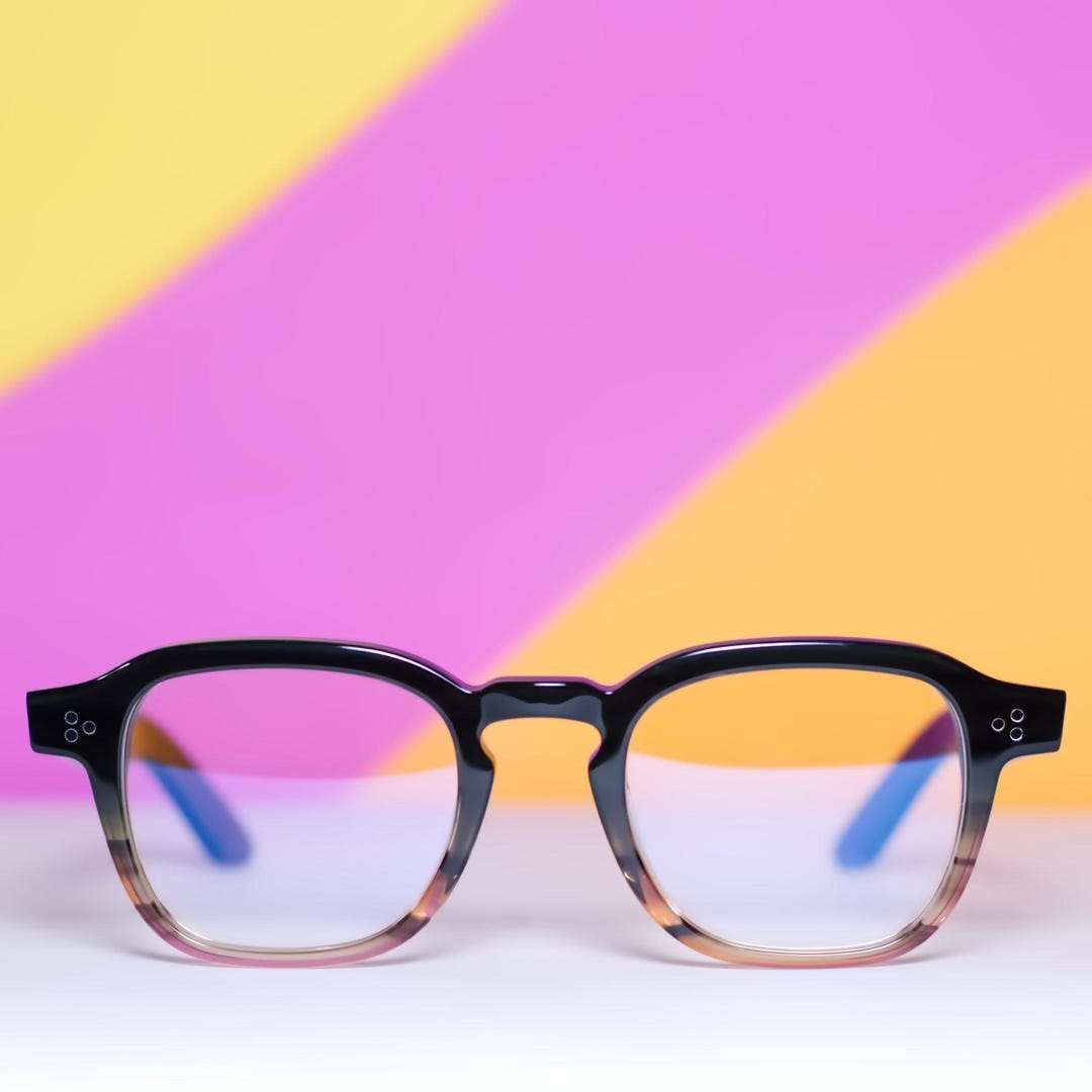 Retro Horn-rimmed Black to Brown Eyeglass Frames - Etsy