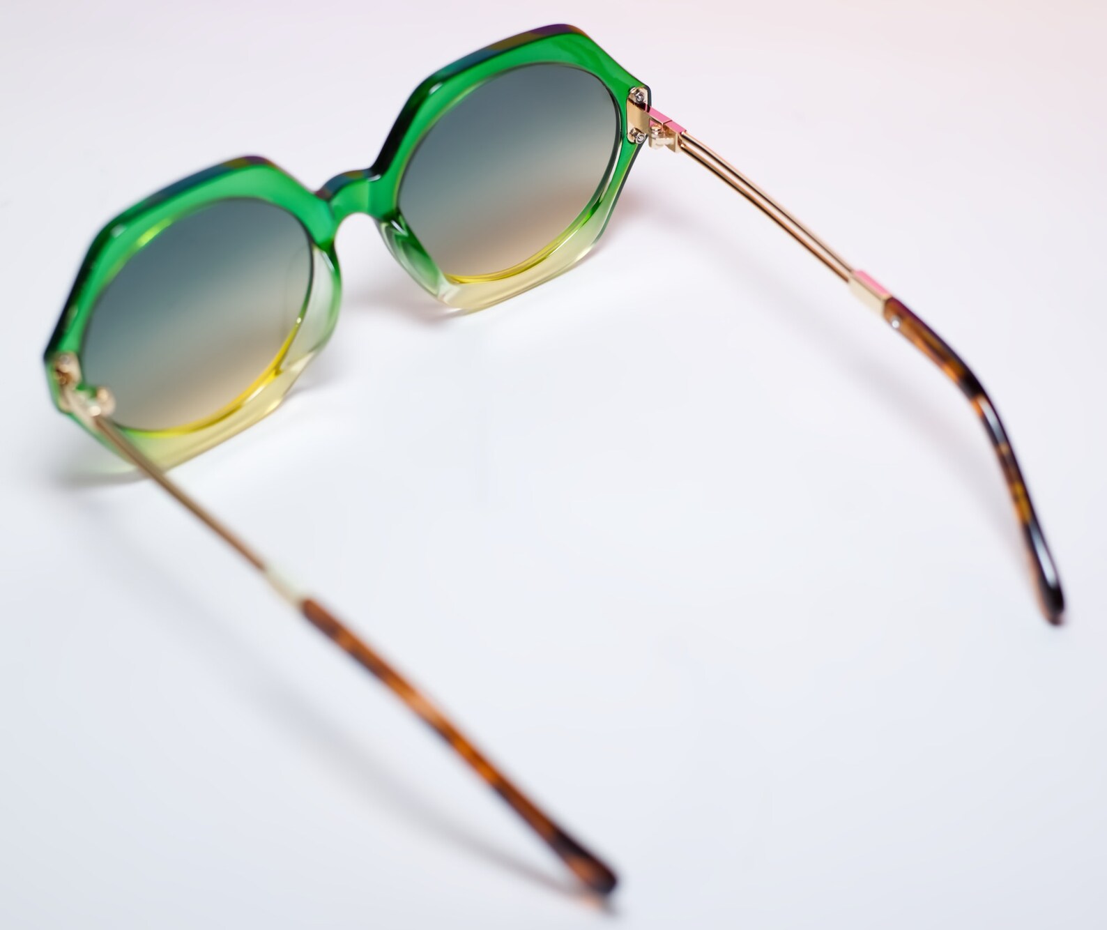 Retro Green Octagon Frame Round Lens Sunglasses Vintage 60s Inspired - Etsy