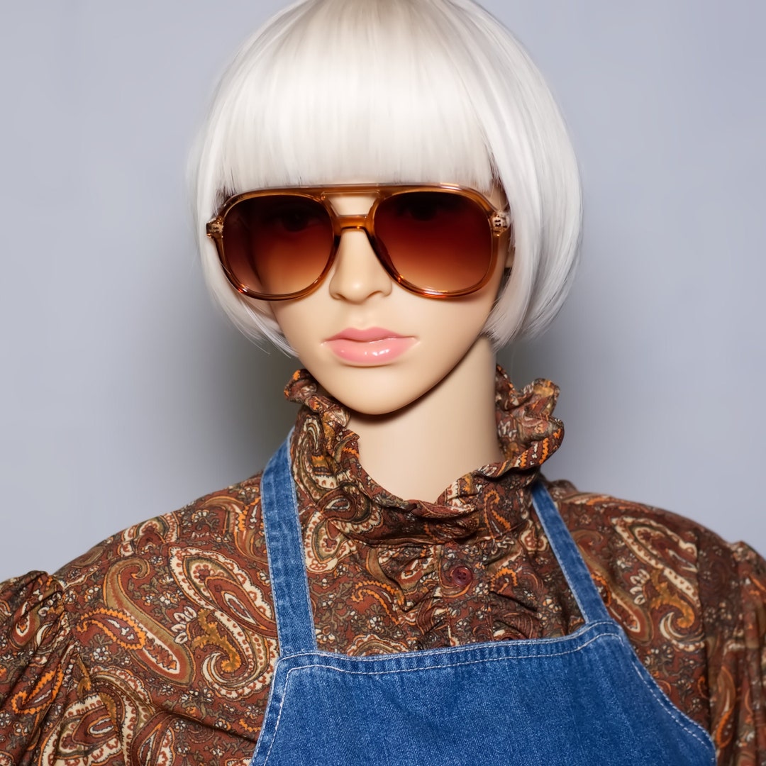 Retro Brown Aviator Double Bridge Sunglasses 70s Vintage Inspired - Etsy