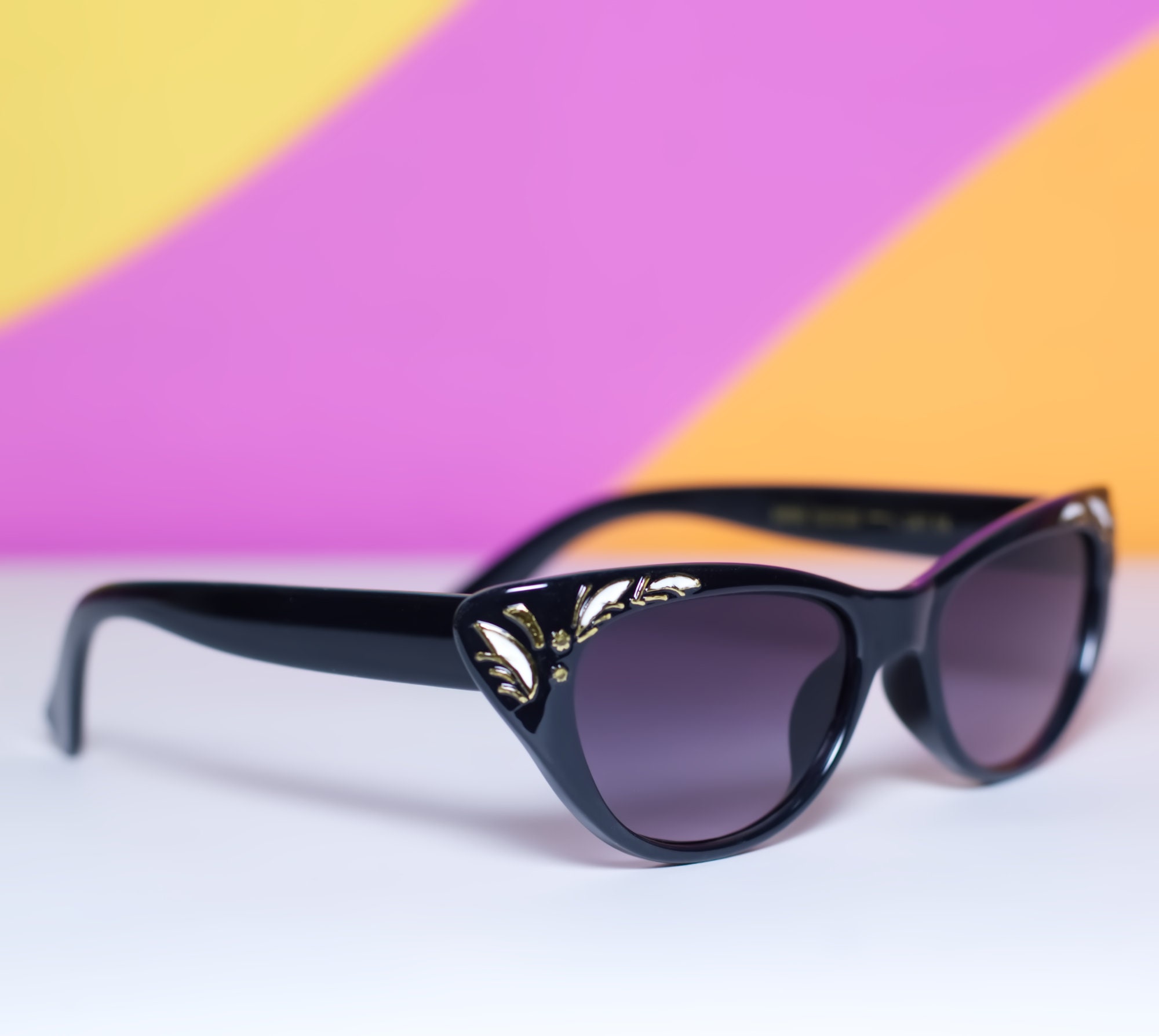 Retro Black Cat Eye Sunglasses Vintage 50s Inspired - Etsy