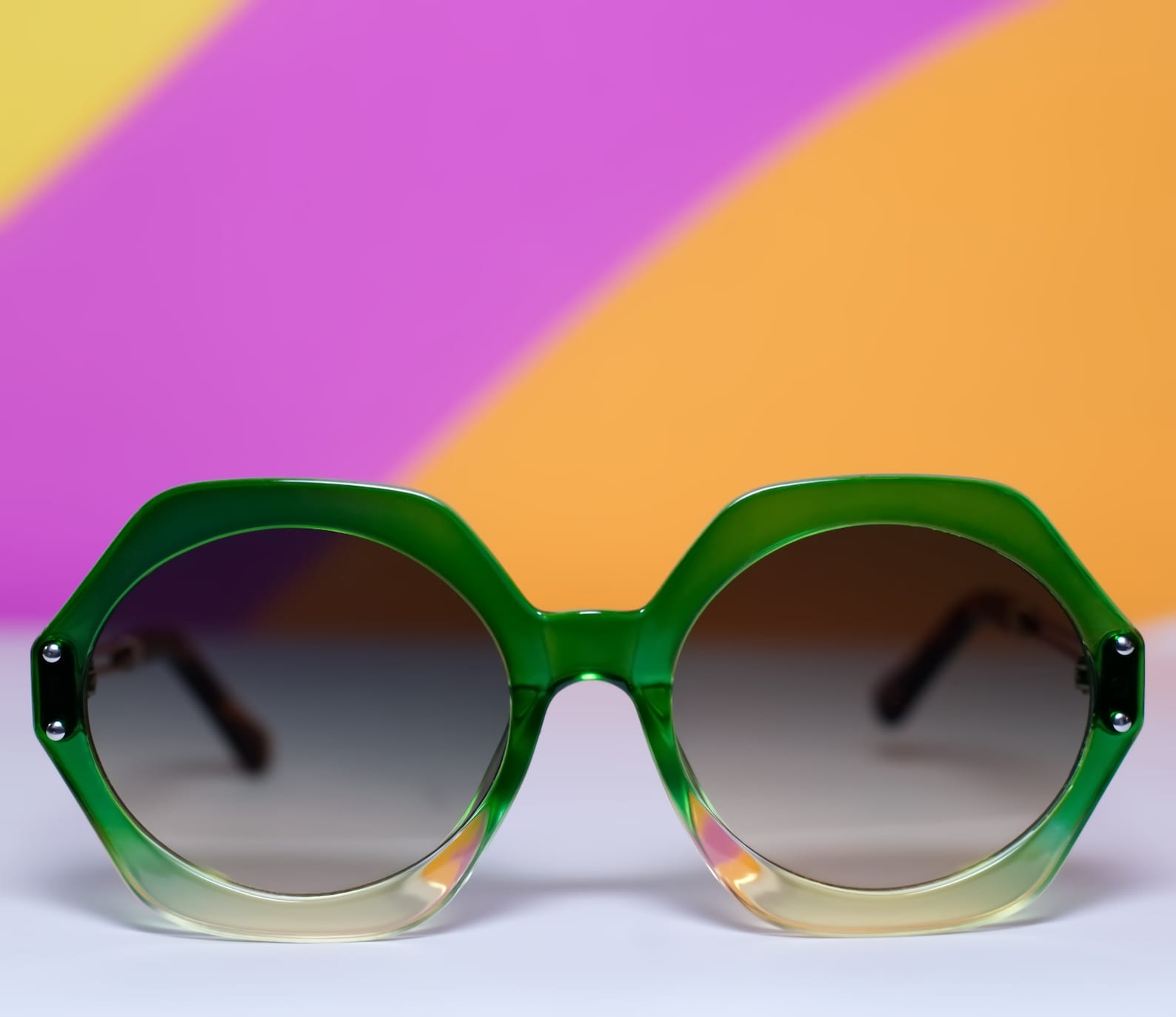 Retro Green Octagon Frame Round Lens Sunglasses Vintage 60s Inspired - Etsy