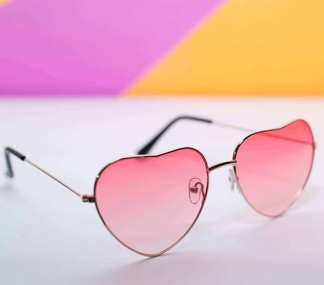 Retro Heart Sunglasses Wire Rim - Etsy