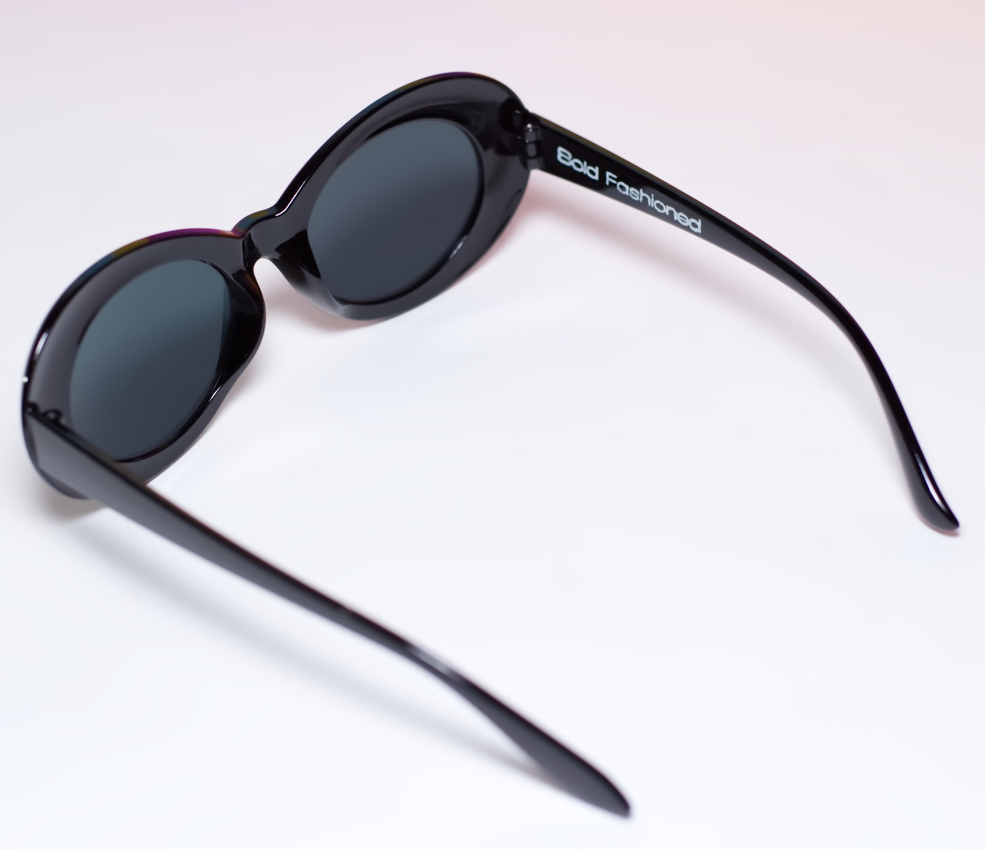 Retro Black Oval Sunglasses 90s 60s Mod Inspired - Etsy