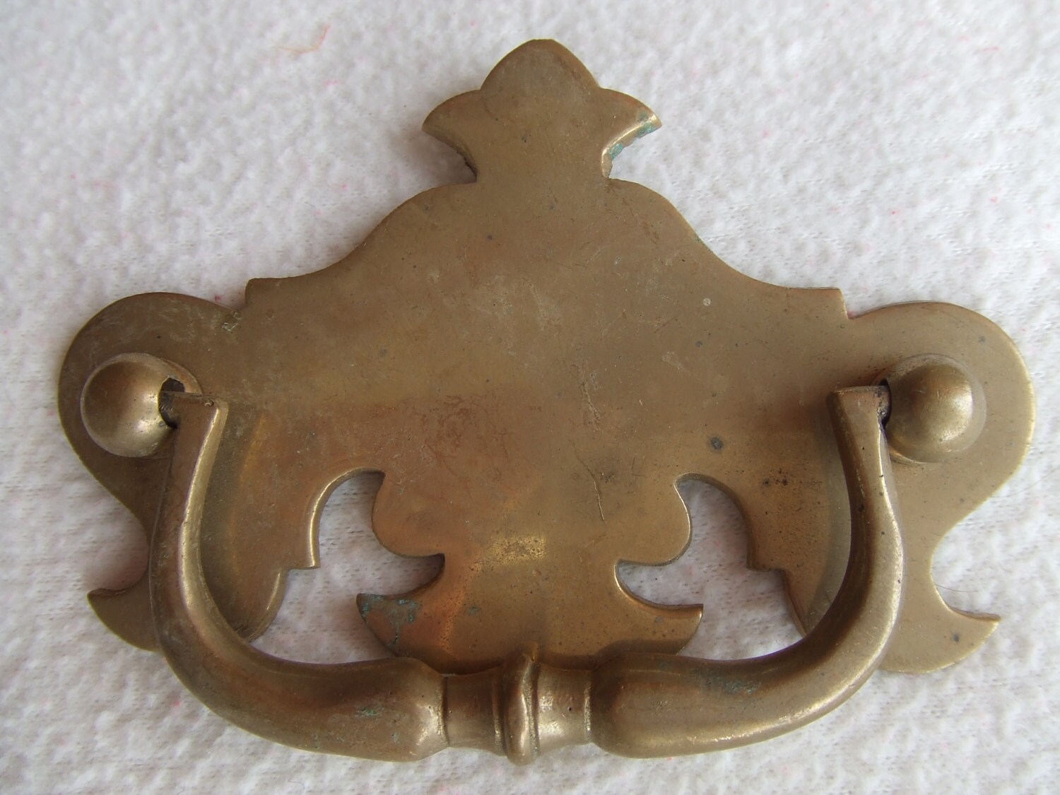 Pair of Antique Bronze Heavy Queen Ann Drawer Pulls Hardware | Etsy