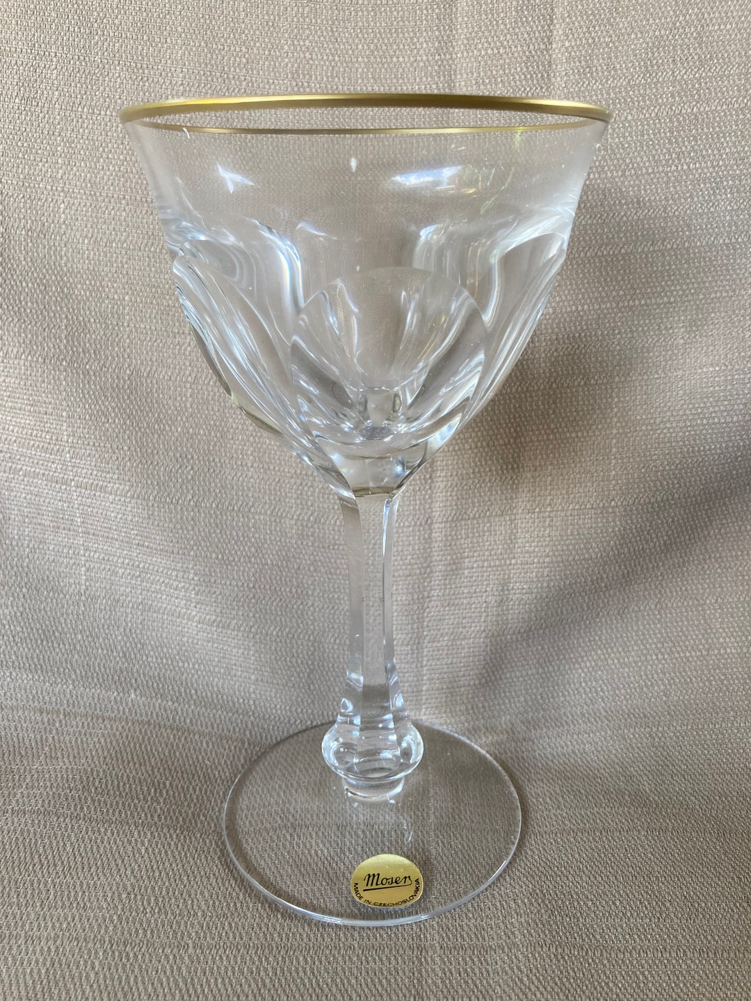 Vintage Moser Lady Hamilton Gold 8oz Wine Glass Stem Barware S - Etsy