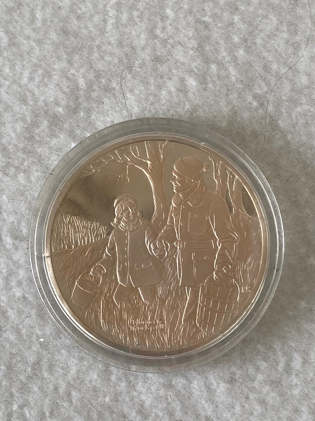 Vintage Norman Rockwell Metallic Tribute to Robert Frost Sterling ...