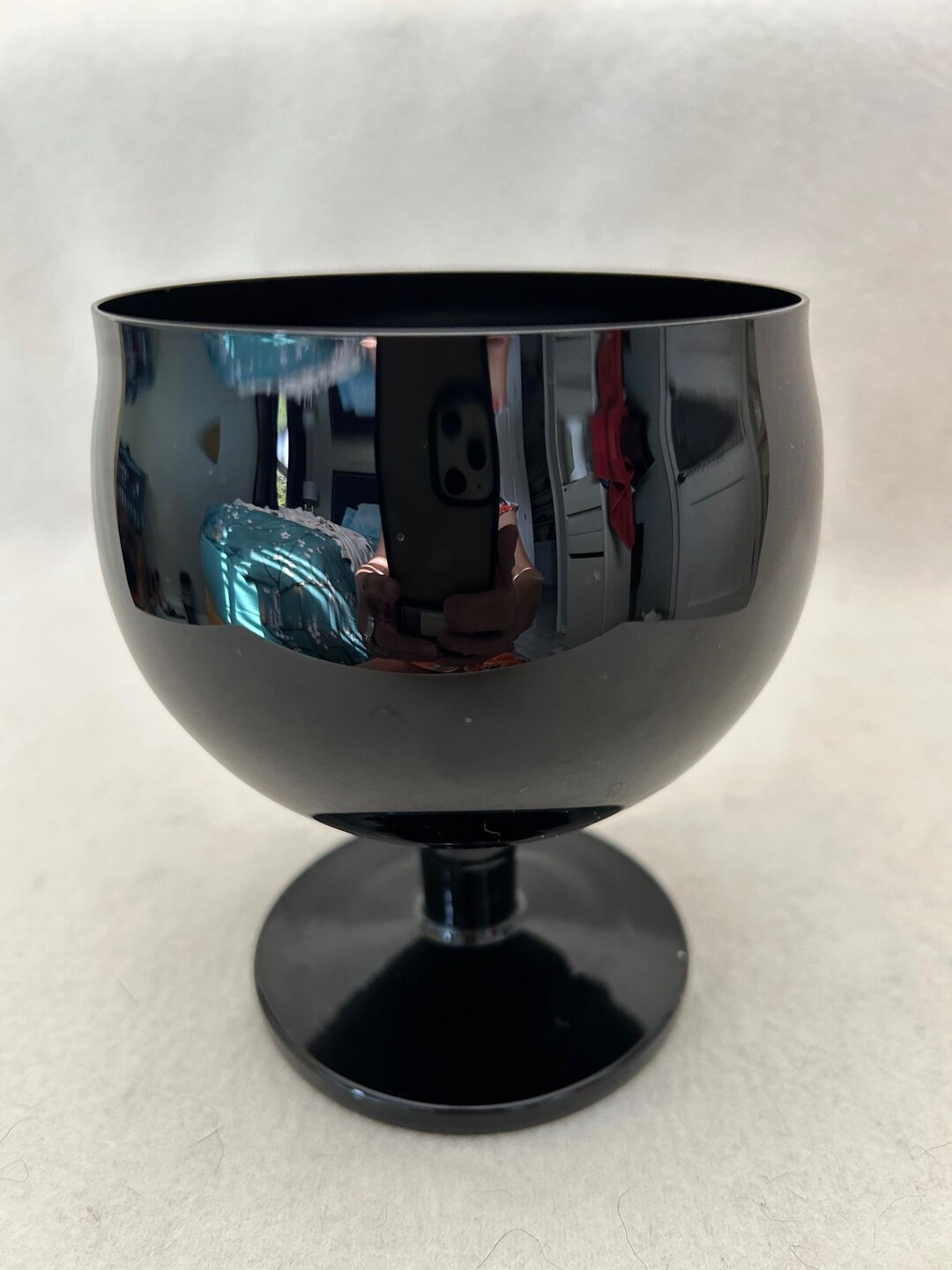 Vintage Block Capers Portugal Elegant Black Amethyst Art Glass Water ...