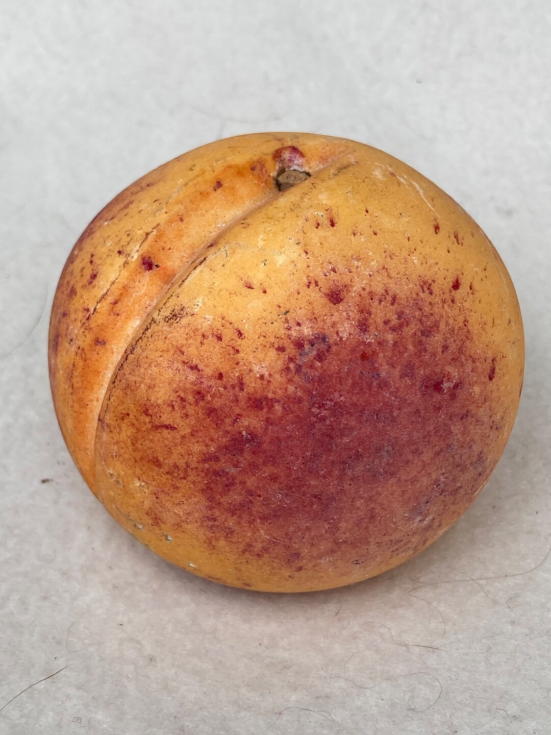 Vintage Italian Heavy Carved Marble Alabaster Fruit Peach Sculpture - Etsy