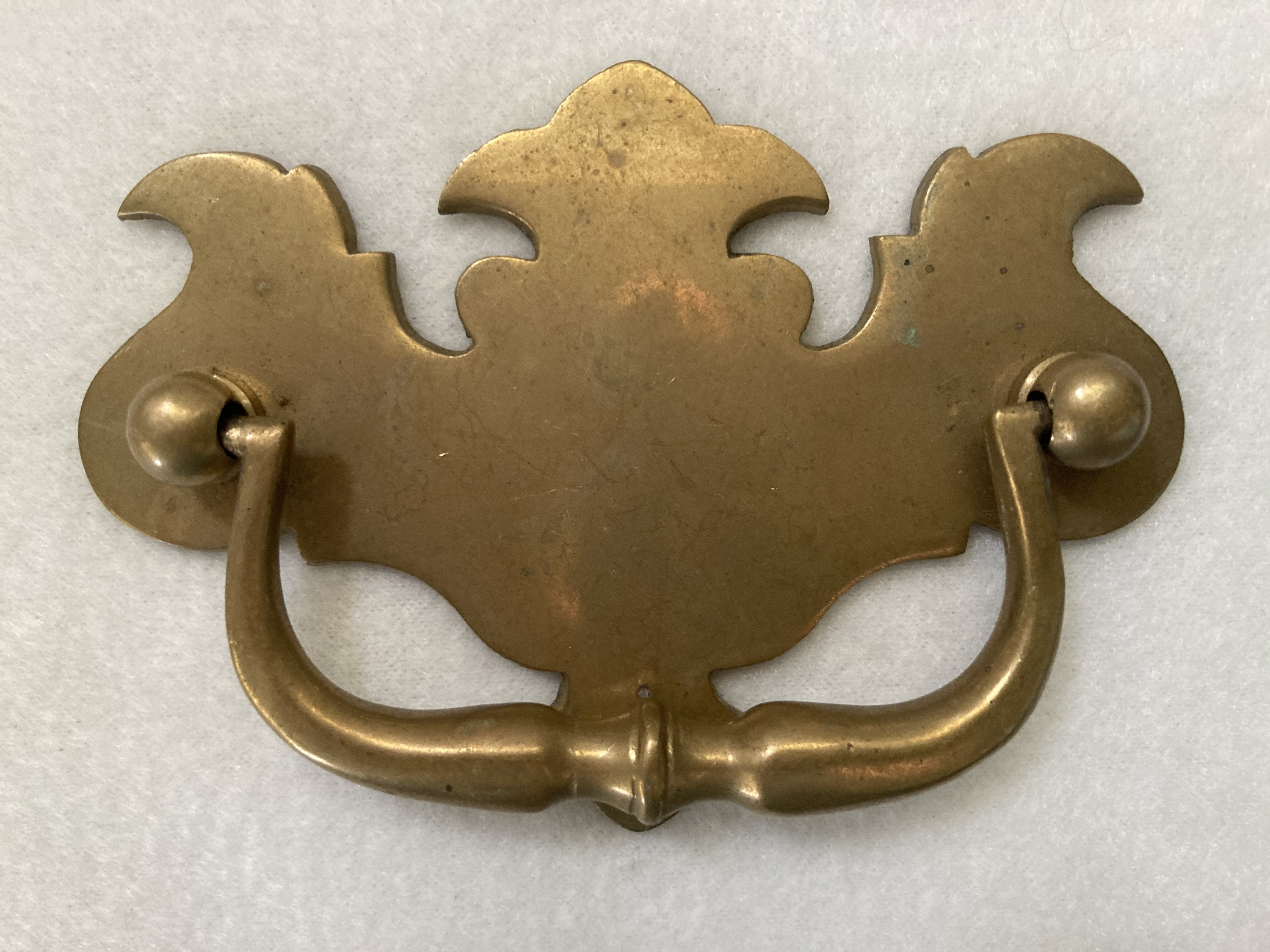 Pair of Antique Bronze Heavy Queen Ann Drawer Pulls Hardware - Etsy